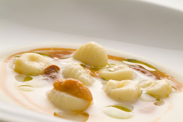 Among the recipes for first courses dishes: soup with sea urchin ...
